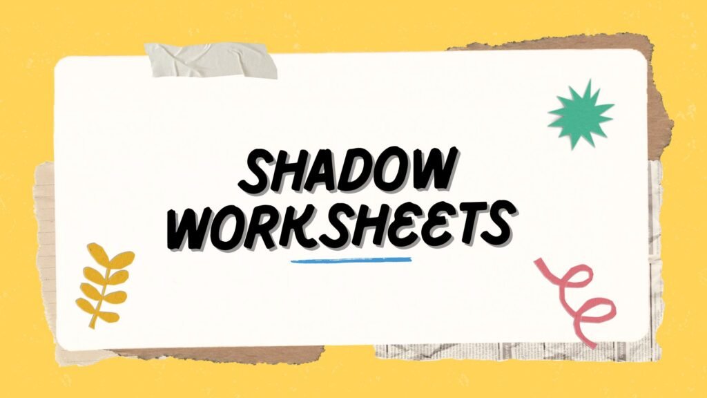 Shadow Worksheets for Kindergarten | Learn with Ashaz
