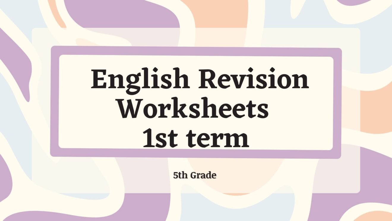 Grade 5 English Revision Worksheet | Learn with Ashaz